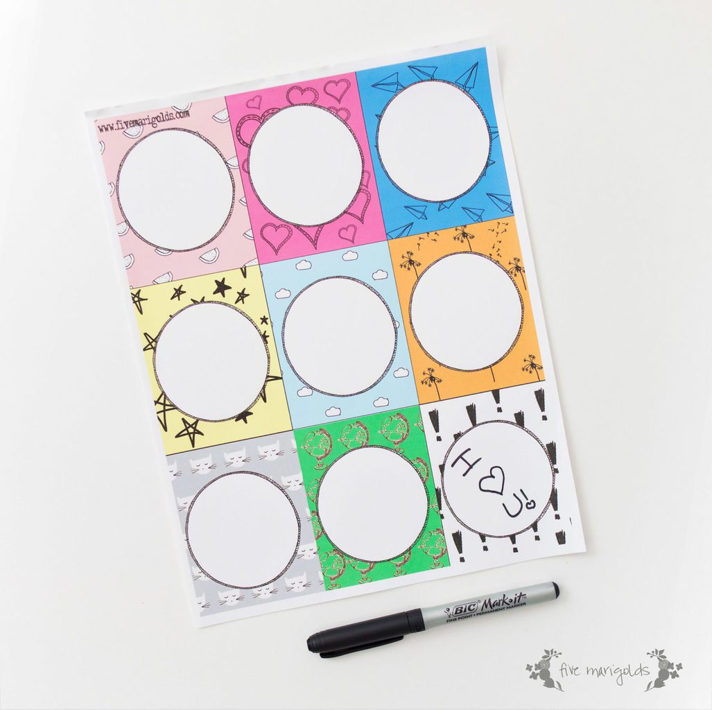 Fill In The Blank Lunchbox Notes Printable - Five Marigolds