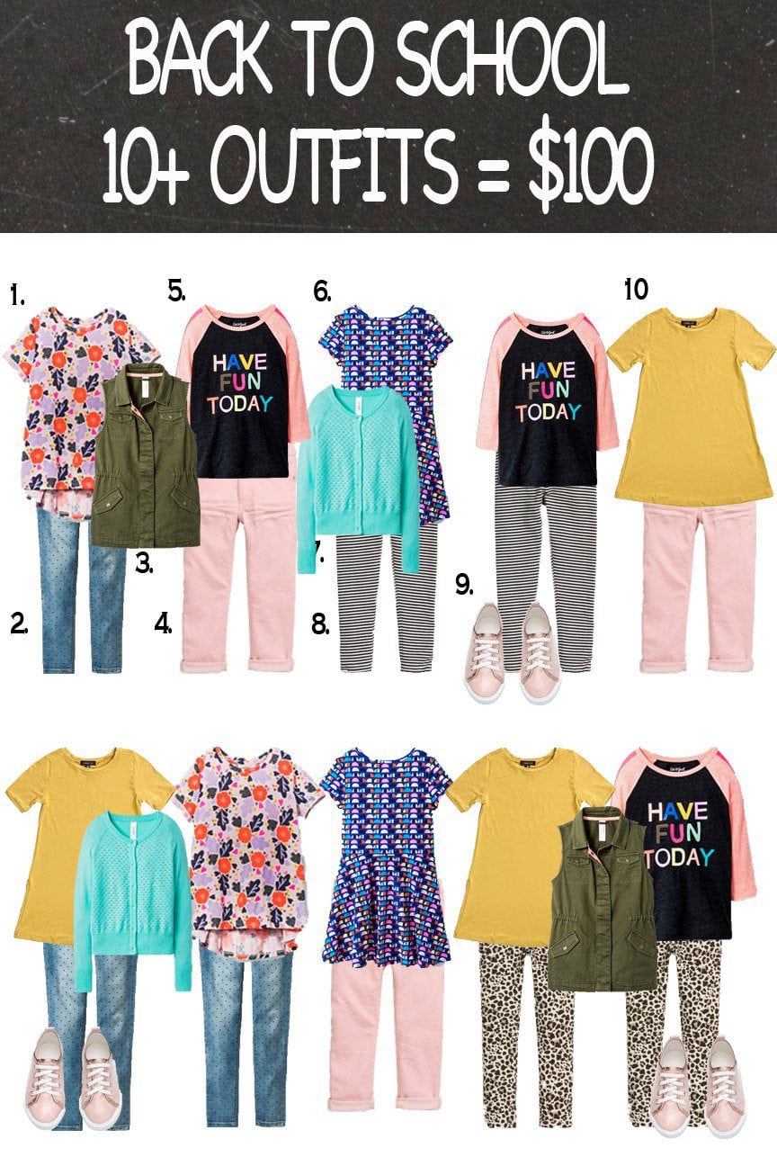 Back to School Wardrobe for Girls - Five Marigolds