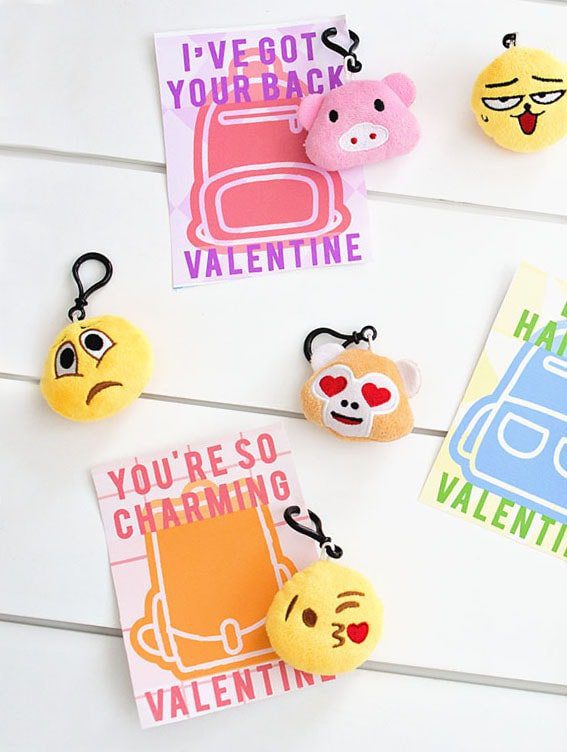 Backpack Charms Valentines Printables - Five Marigolds