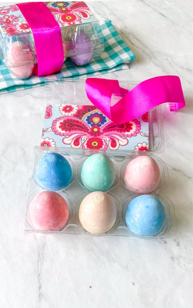 DIY Egg Shaped Sidewalk Chalk - Five Marigolds
